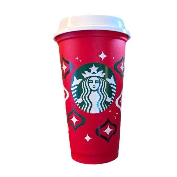 Starbucks | Dining | Starbucks Christmas Red Reusable Hot Cold Cup ...